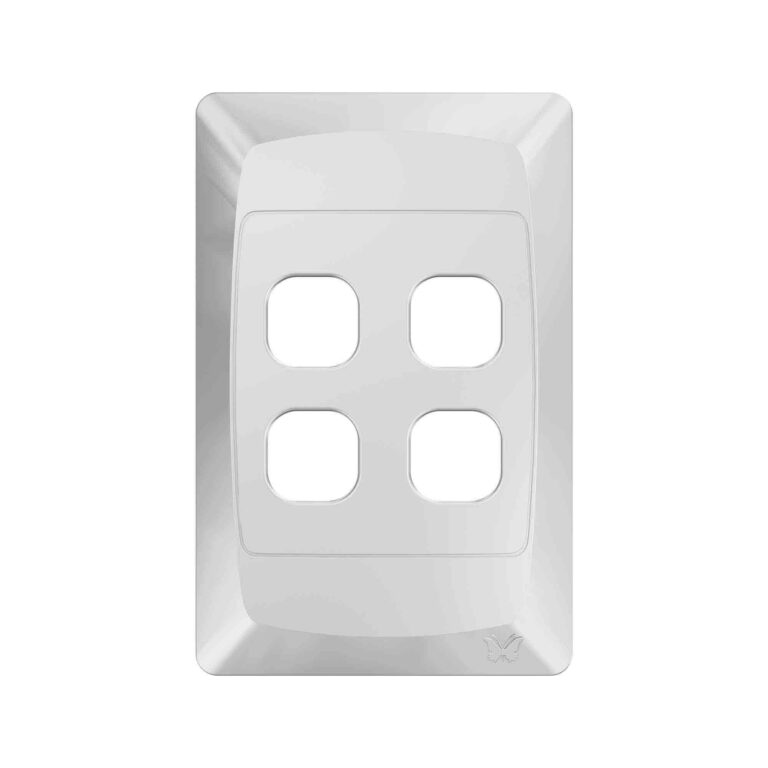 4-LEVER GRID PLATE 2X4 WHITE – Megatech Electrical Supplies