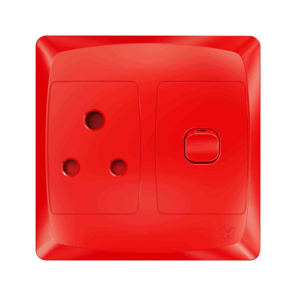 SINGLE DEDICATED S/SOCKET 4X4 RED – Megatech Electrical Supplies